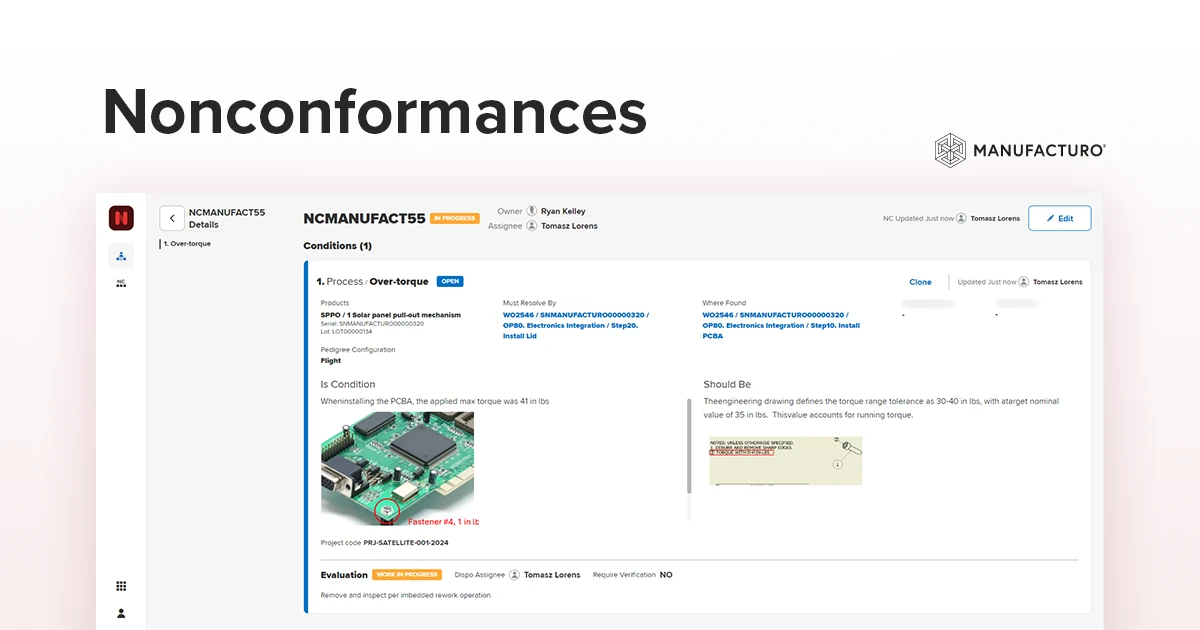 Close the Loop on Quality Issues with Nonconformance App